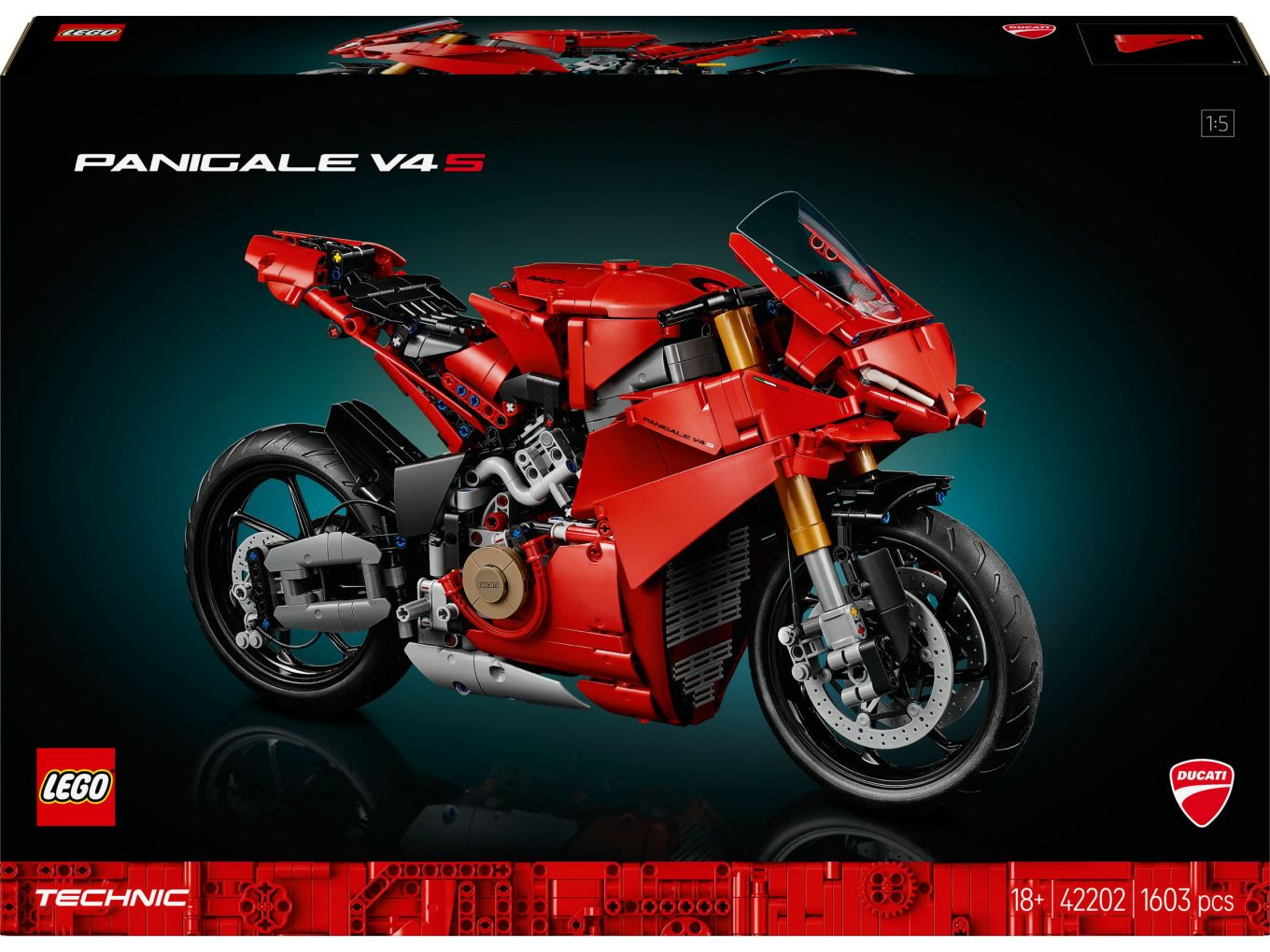 LEGO Technic 42202 Ducati Panigale V4 S motor