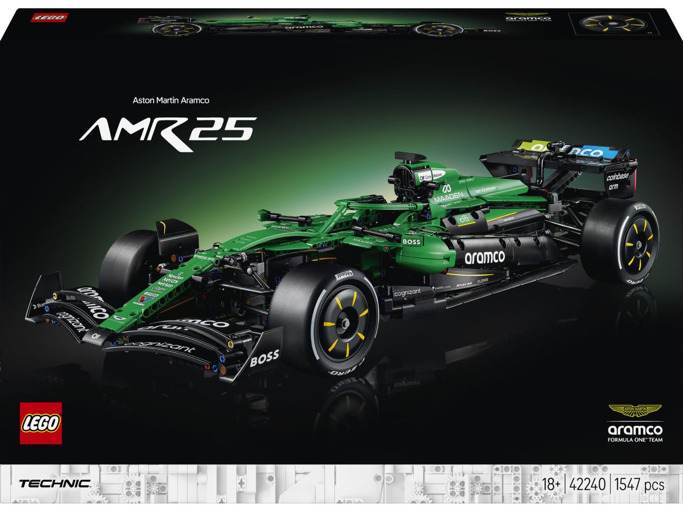 LEGO Technic 42240 Aston Martin Aramco AMR25 F1 auto
