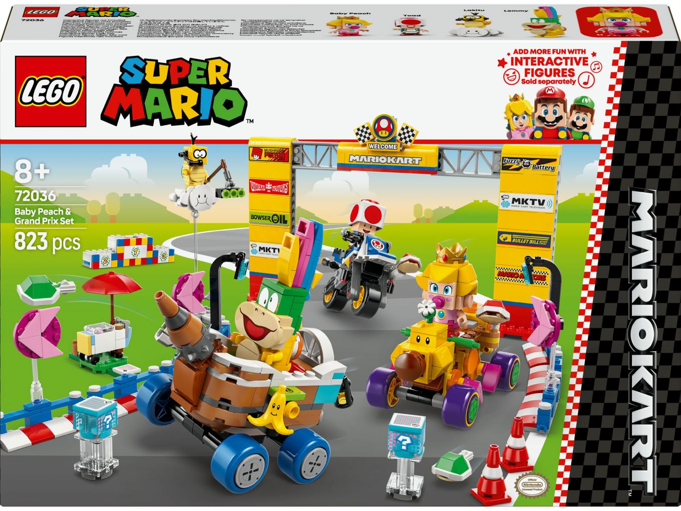LEGO Super Mario 72036 Mario Kart – Baby Peach en grand prix–set
